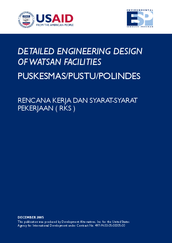 (PDF) DETAILED ENGINEERING DESIGN OF WATSAN FACILITIES PUSKESMAS/PUSTU ...