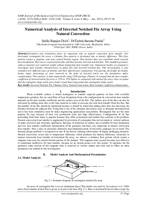 (PDF) Numerical Analysis of Inverted Notched Fin Array Using Natural Convection