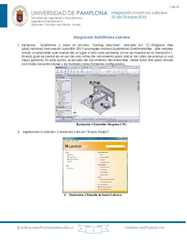Solidworks Labview