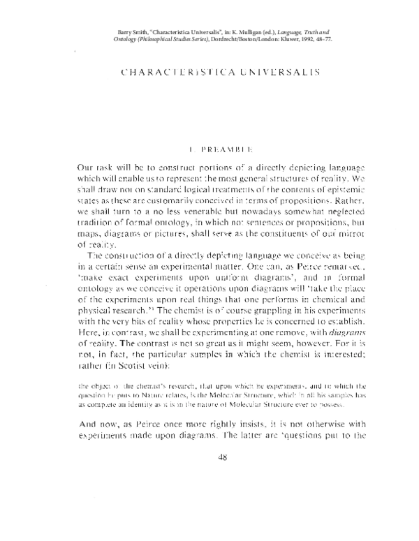 (PDF) Characteristica universalis