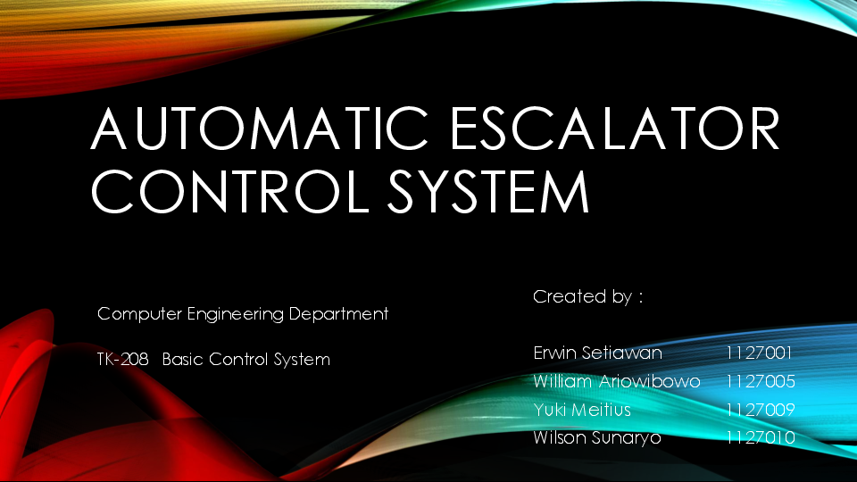 (PPT) Automatic escalator control system