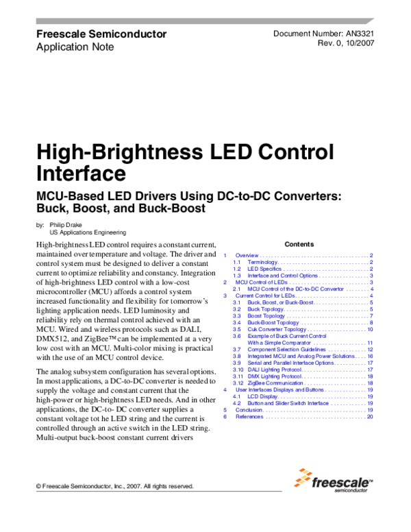 (PDF) Freescale Semiconductor Application Note Contents