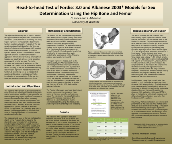 (PDF) Head-to-head test of Fordisc 3.0 and Albanese 2003 method for sex ...