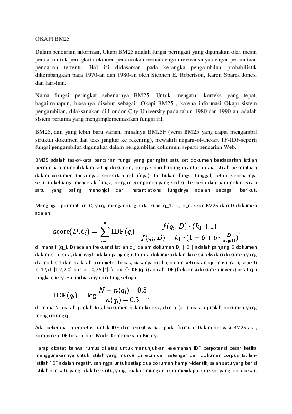 (DOC) OKAPI BM25 Dalam pencarian informasi