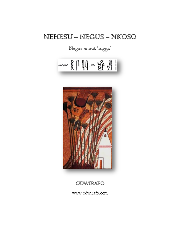 (PDF) NEHESU-NEGUS-NKOSO - Negus is not 'nigga'