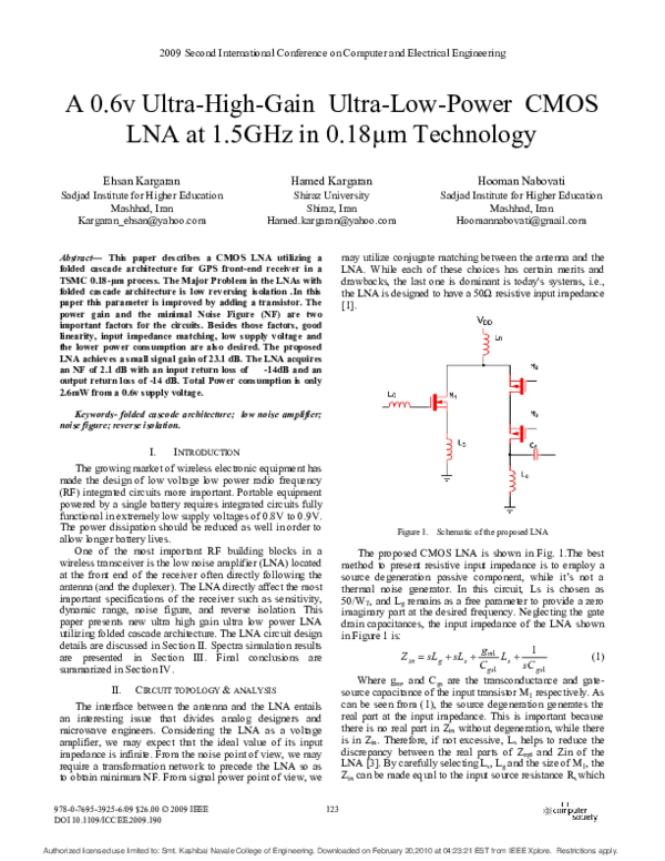 (PDF) 2- E. Kargaran, H. Kargaran and H.Nabovati ,” A 0.6v Ultra-High-Gain Ultra-Low-Power CMOS ...