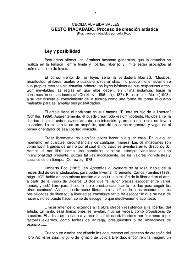 (PDF) Gesto inacabado CECILIA ALMEIDA SALLES GESTO INACABADO. Proceso ...