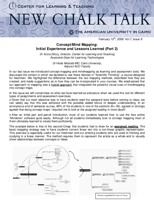 (PDF) Concept/Mind Mapping: Initial Experience and Lessons Learned (Part 2)