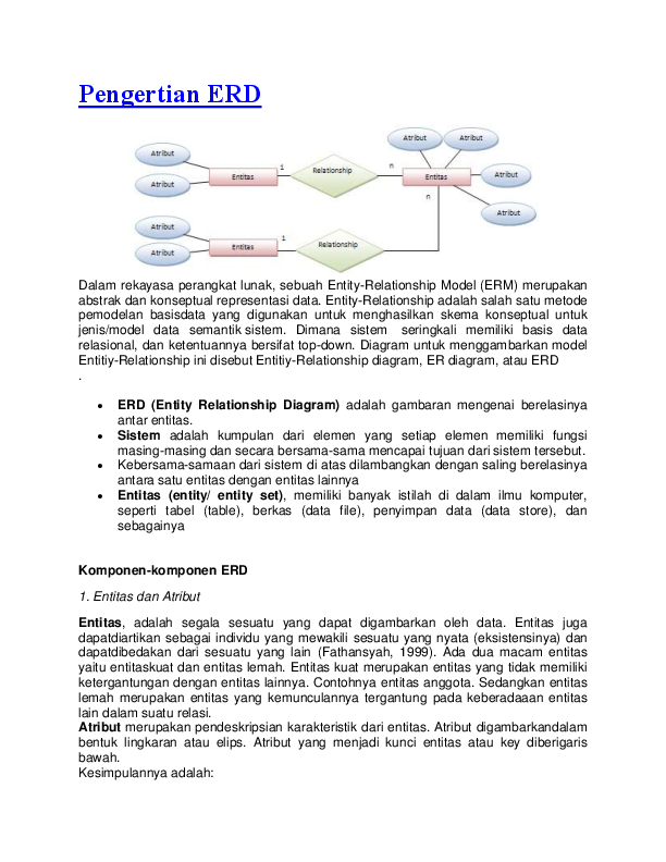 (DOC) Pengertian ERD