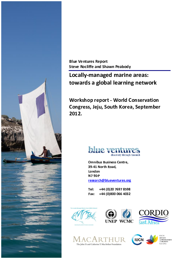 (PDF) Locally-managed marine areas: towards a global learning network ...