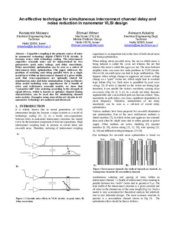 (PDF) Minimizing Delay and Noise in VLSI Interconnects