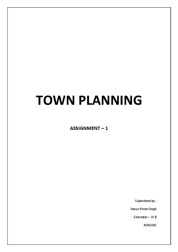 (PDF) TOWN PLANNING