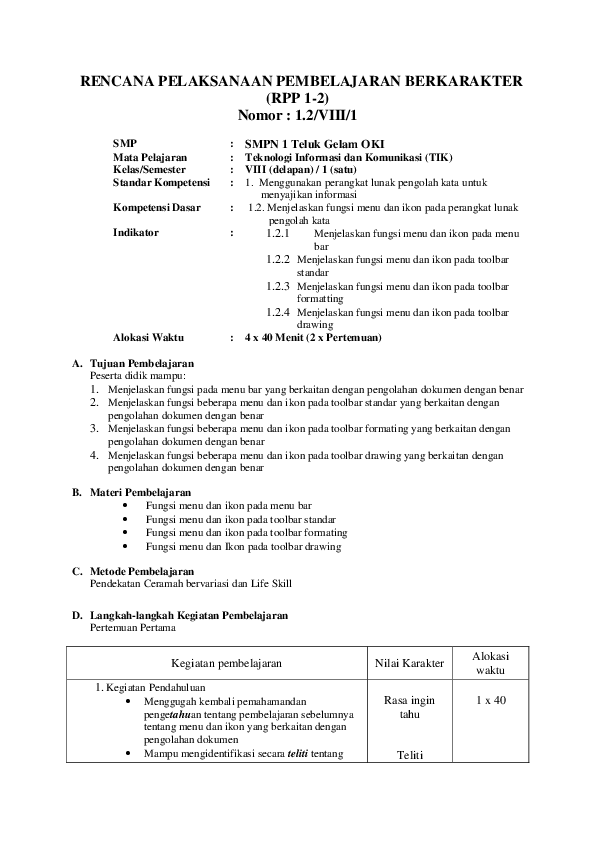 (DOC) RPP DAN SILABUS
