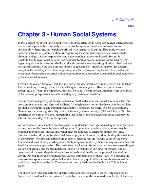 (DOC) Human social system