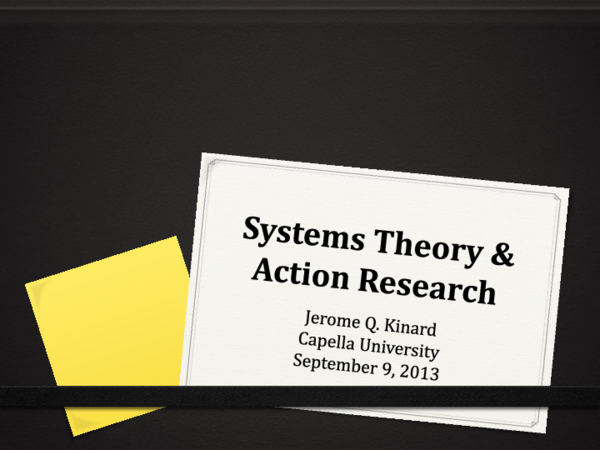 (PPT) Systems Theory & Action Research