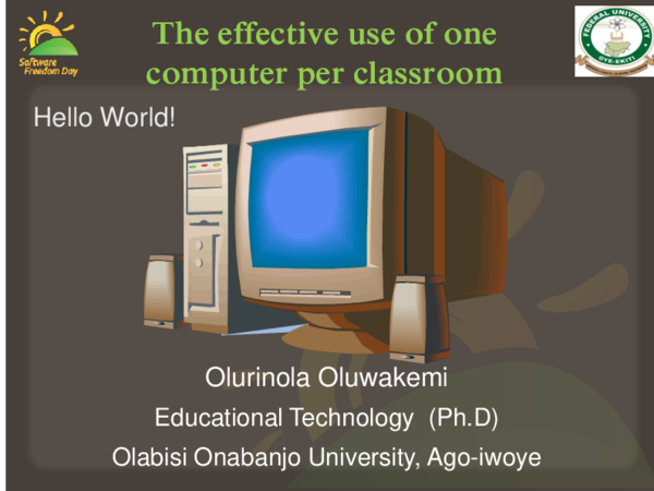 (PPT) The effective use of one computer per classroom