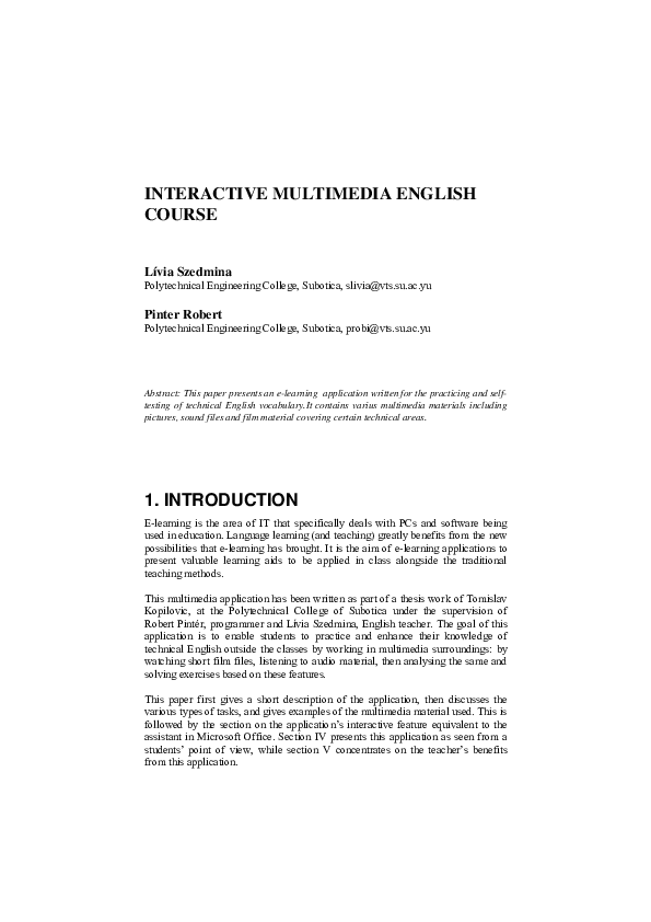 (PDF) INTERACTIVE MULTIMEDIA ENGLISH COURSE