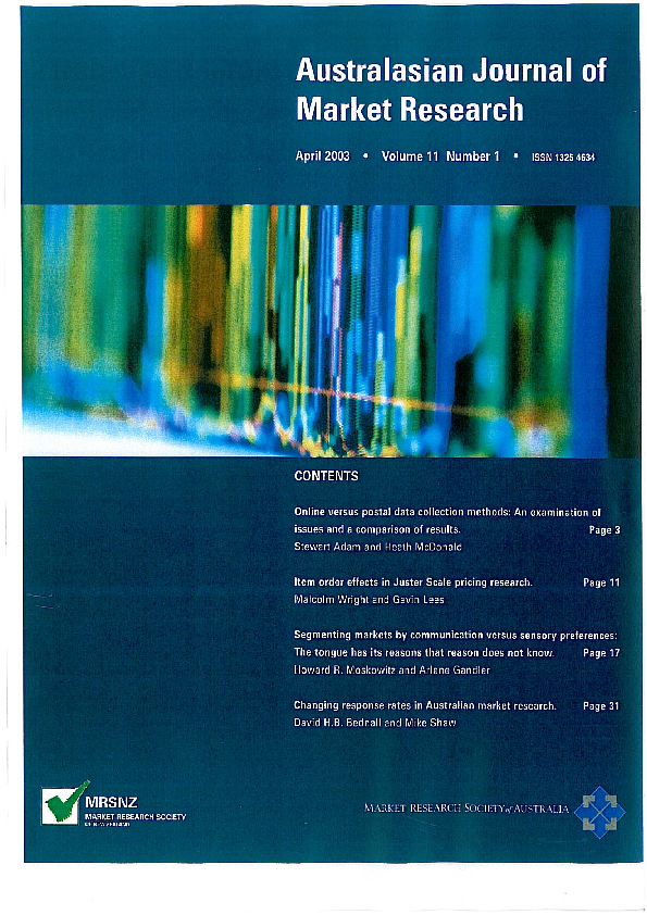 (PDF) Item order effects in Juster Scale pricing research