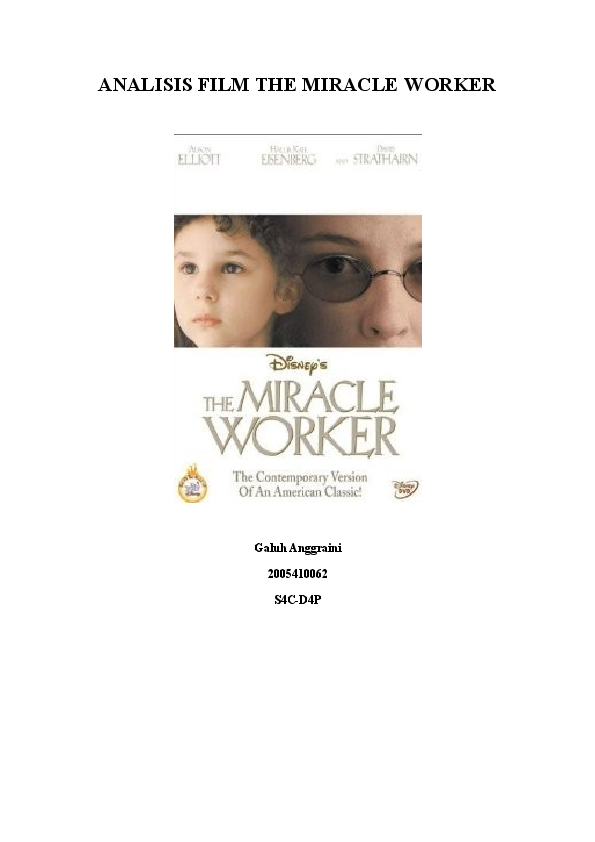 (DOC) ANALISIS FILM THE MIRACLE WORKER