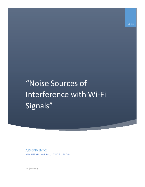 (DOC) "noise sources that interfere with Wi-Fi signals"