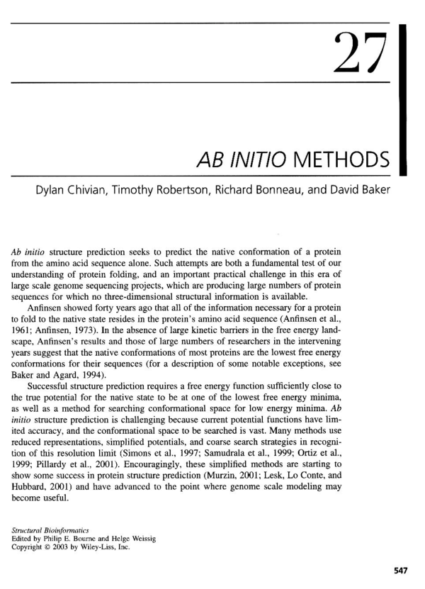 (PDF) AB INITIO Methods