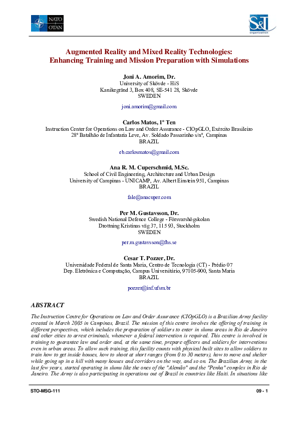 (PDF) Augmented Reality and Mixed Reality Technologies: Enhancing ...