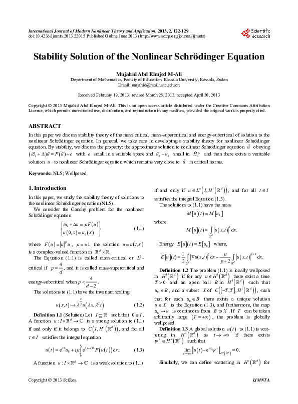 (PDF) Normalized solutions to the mixed dispersion nonlinear ...