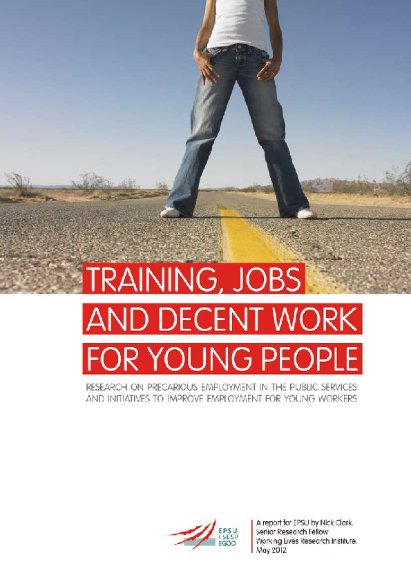 (PDF) Training, jobs and decent work for young people