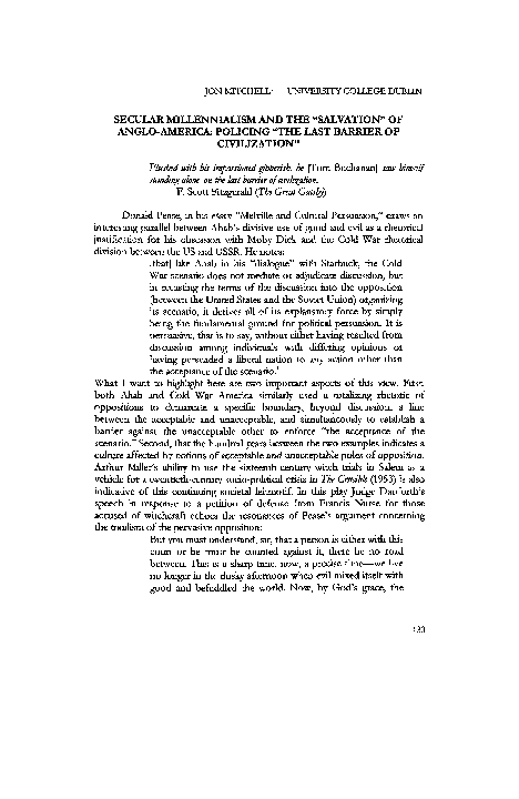 (PDF) Mitchell- Secular Millennialism
