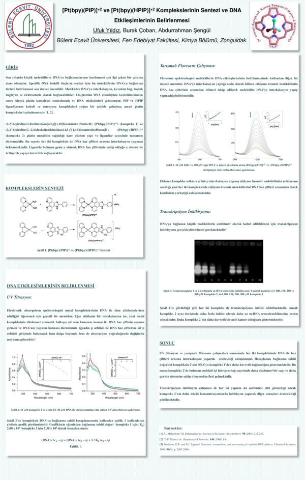 (PPT) [Pt(bpy)(PIP)]2+ ve [Pt(bpy)(HPIP)]2+ Komplekslerinin Sentezi ve ...
