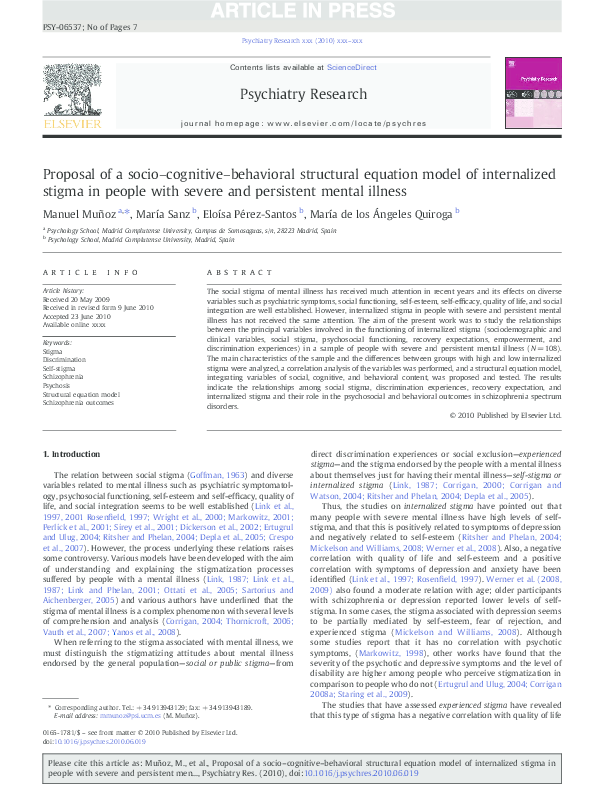 (PDF) Adaptación española de las escalas de resultados para personas ...