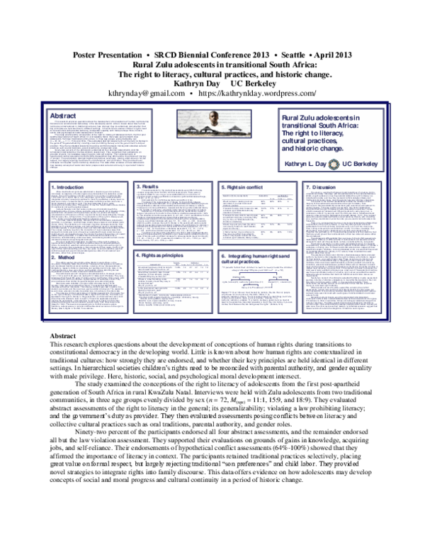 (DOC) Poster Presentation • SRCD Biennial Conference 2013 • Seattle ...