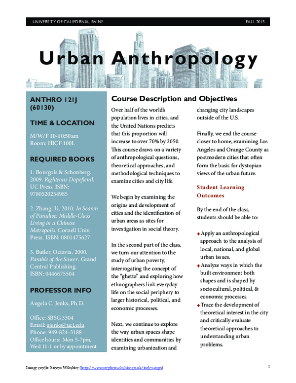 (PDF) Syllabus: Urban Anthropology