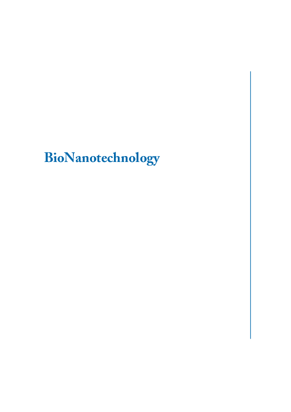 (PDF) BioNanotechnology