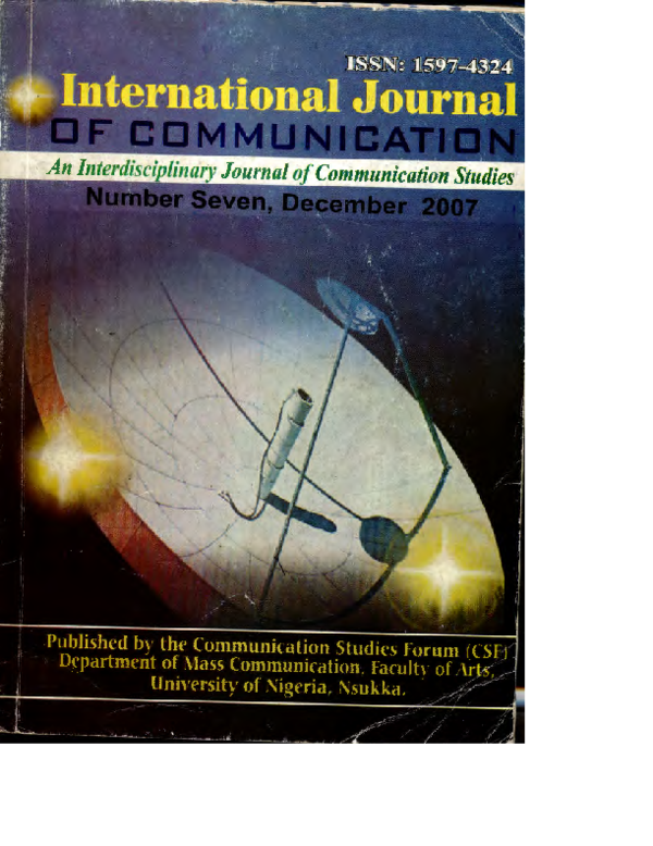 (PDF) GLOBAL NEWS FLOW CONTROVERSY: IS THE SOUTH ALSO GUILTY?