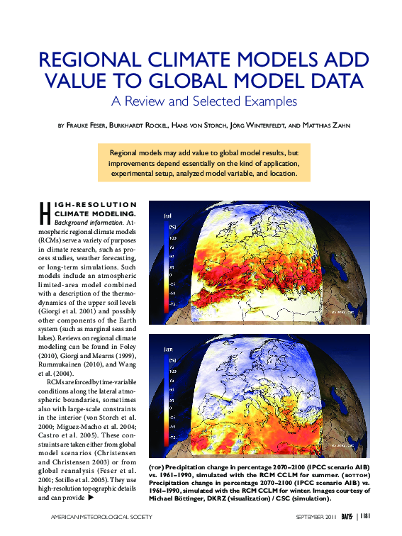 (PDF) Regional climate models add value