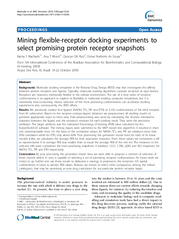 (PDF) Mining flexible-receptor docking experiments to select promising ...