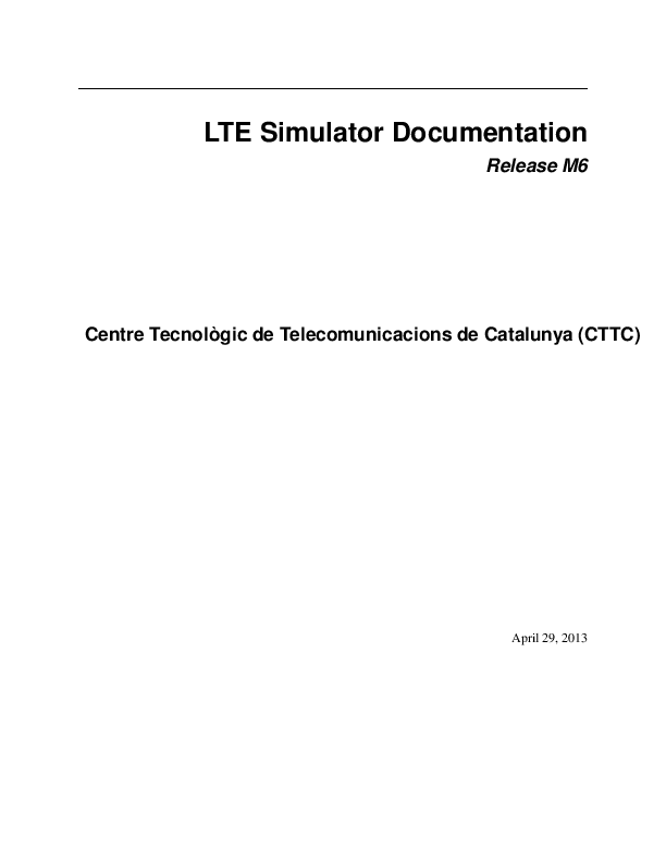 (PDF) LTE Simulator Documentation
