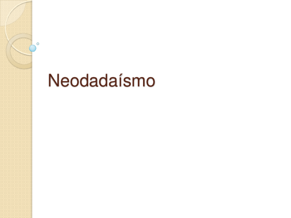 (PPT) Presentación Neodadaismo - Arte Objetual