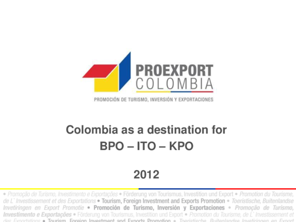 (PDF) Colombia as a destination for BPO – ITO – KPO 2012