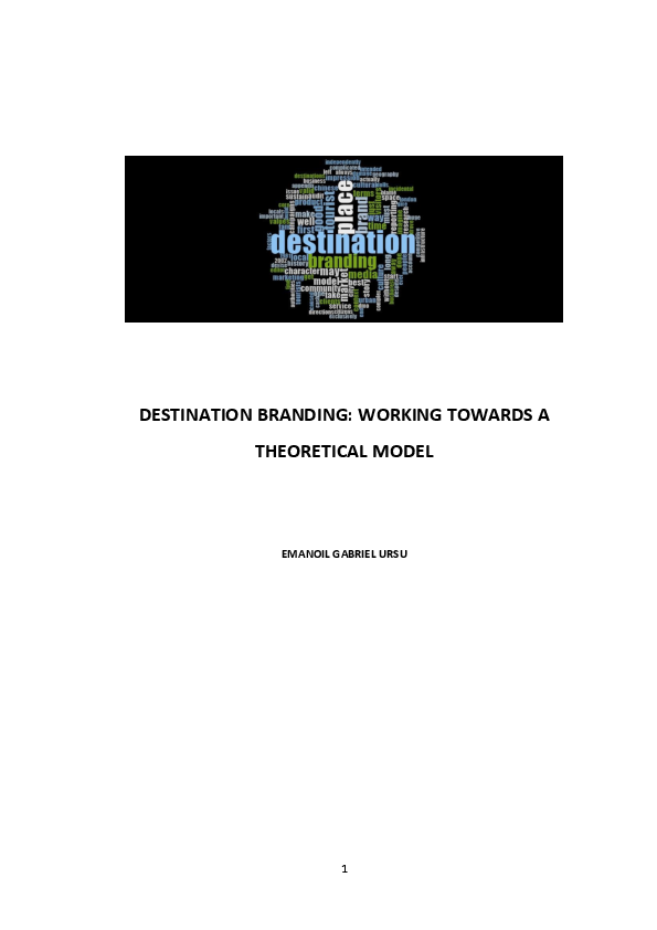 (PDF) Destination Branding: Working Towards a Theoretical Model