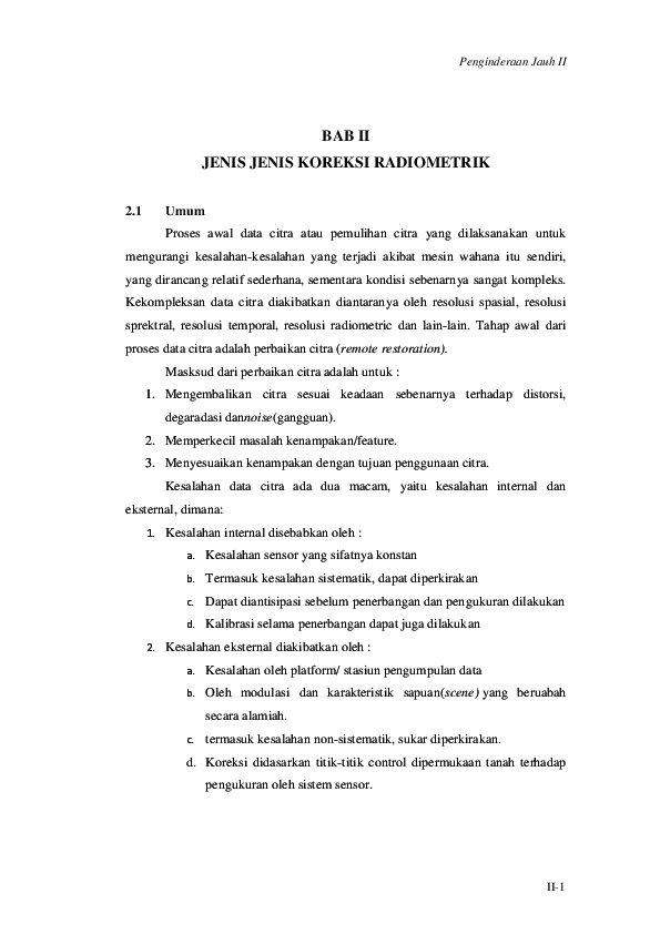 (DOC) BAB II JENIS JENIS KOREKSI RADIOMETRIK