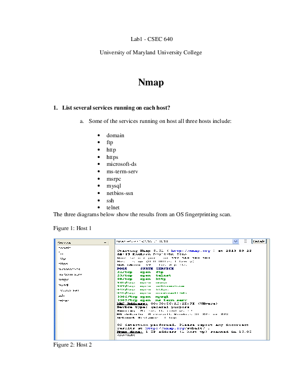 (DOC) Lab1 NMAP