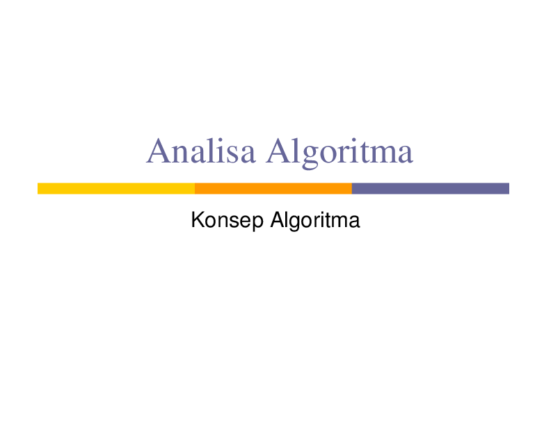 (PDF) Analisa Algoritma