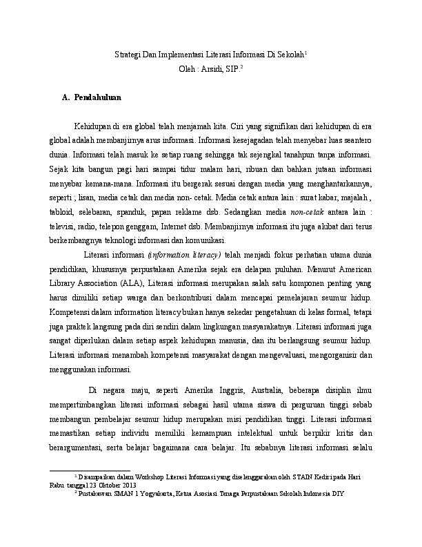 (DOC) Strategi literasi informasi sekolah