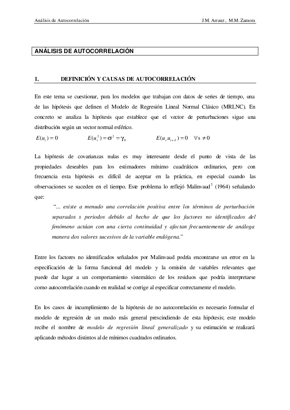 (PDF) Análisis de Autocorrelación