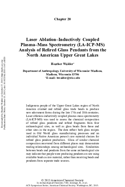 (PDF) Laser Ablation–Inductively Coupled Plasma–Mass Spectrometry (LA-ICP-MS) Analysis of ...
