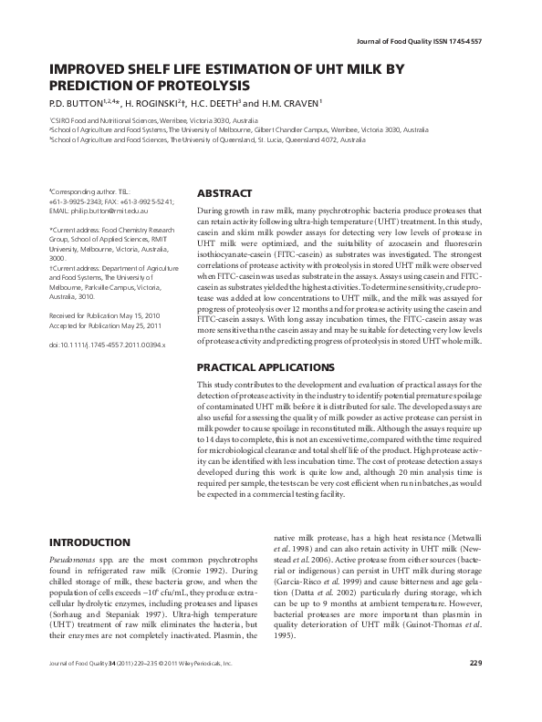 (PDF) Age Gelation of UHT Milk | Z Jeff Chen - Academia.edu