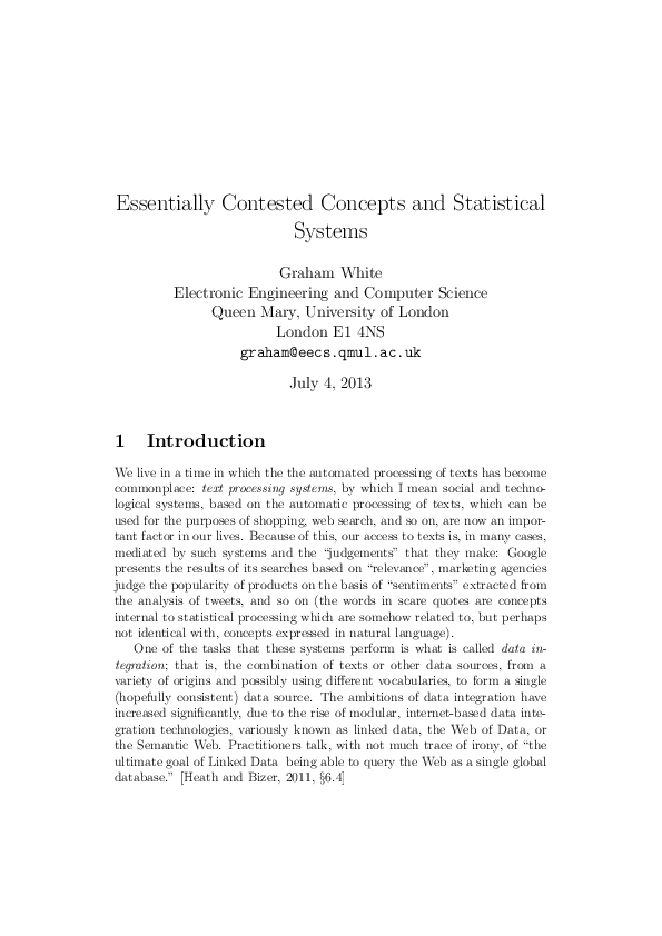 (PDF) Contested Concepts in Statistical Interpretation