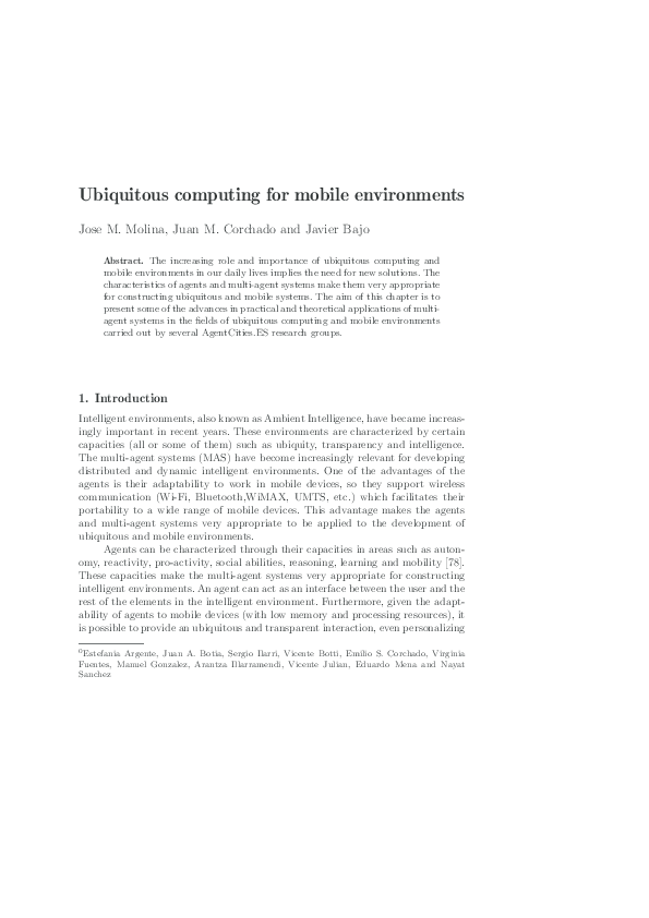 (PDF) Ubiquitous Computing for Mobile Environments